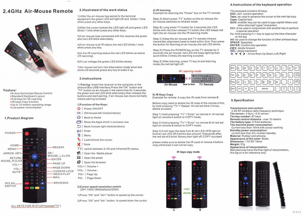 Rii MX3 Multifunction 2.4G Fly Mouse - EVPAD MALAYSIA Rii MX3 Multifunction 2.4G Fly Mouse - EVPAD MALAYSIA